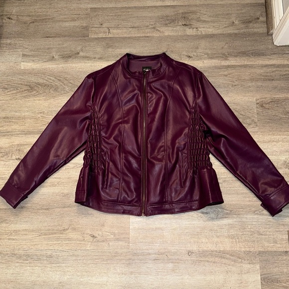 Simply Emma | Jackets & Coats | Simply Emma 3x Pleather Vegan Leather Jacket | Poshmark